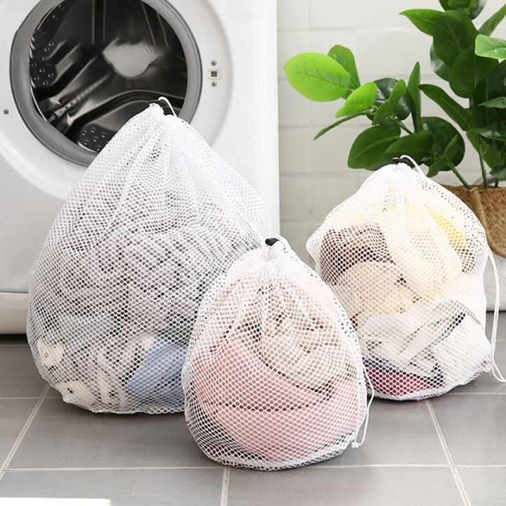 Large Washing Net Bags Durable Fine Mesh Laundry Bag With Lockable ...