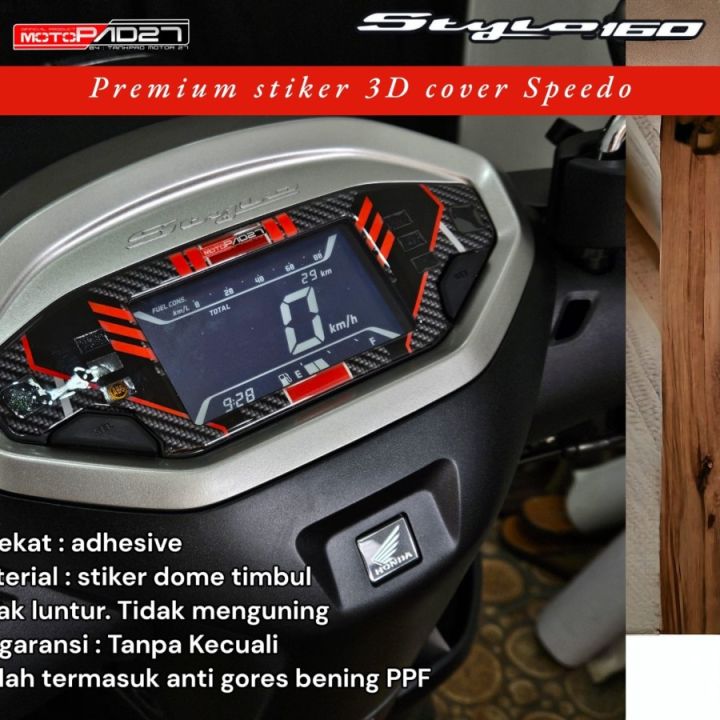 stiker antigores speedometer honda STYLO 160 cc resin motopad27 ...