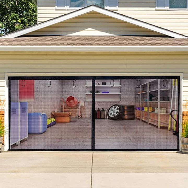 【CW】 Seamless Retractable Garage Door Mosquito Netting Anti Bug Fly ...