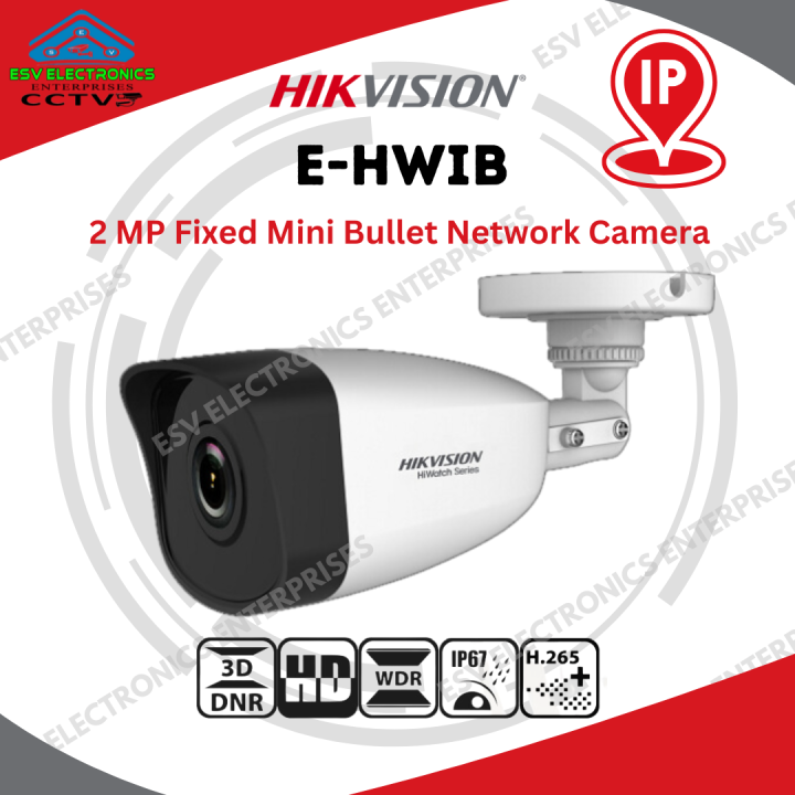 HIKVISION ECO Hi-Watch E-HWIB. 2 Mega Pixel IR Fixed Mini Bullet ...