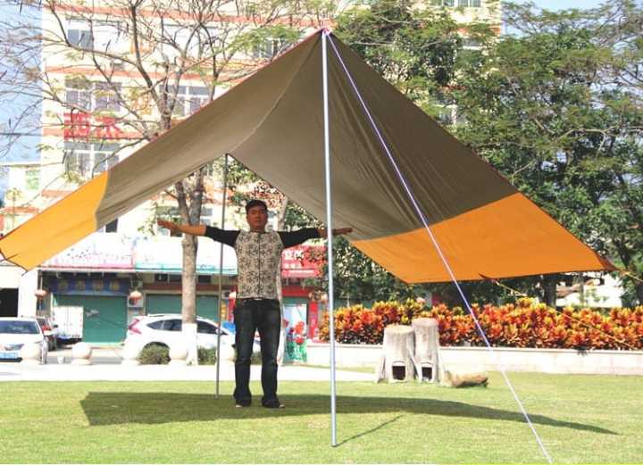 EcoSport 6x8 / 4.4x6 Meter Big Flysheet COFFEE Big Tarps Big Canopy ...