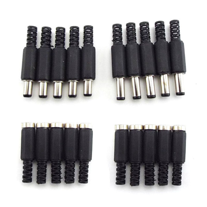 5PCS 5.5x2.5mm DC Female Male Jack Socket Power Supply Plug Connectors Male Adapter Wire 5525 ...