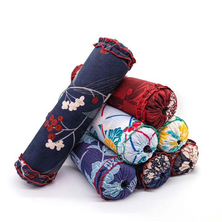 Japanese Buckwheat Neck Support Bolster Pillow Cylindrical Roll Pillow ...