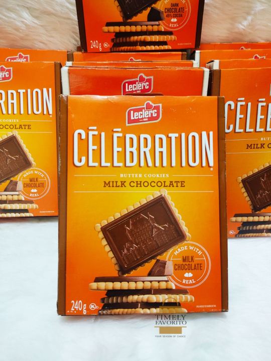 Leclerc Celebration Milk Chocolate Top Butter Cookies 240g | Lazada PH