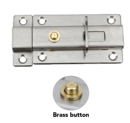 Stainless Steel Spring Bolt Heavy Duty(Screws Included) Hardware Door ...