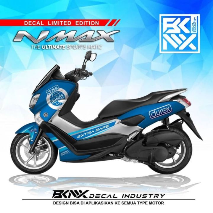 STICKER DECAL YAMAHA NMAX DUREX BLUE | Lazada Indonesia
