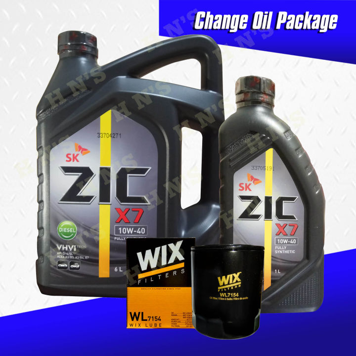 SK ZIC X7 Diesel 10W-40 Fully Synthetic Diesel Motor Oil Bundle for ...