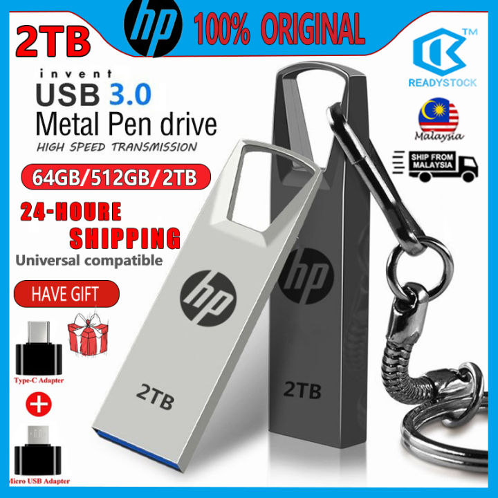 2TB HP Waterproof Pen Flash Drive 2TB USB3.0 PenDrive USB Metal Flash ...