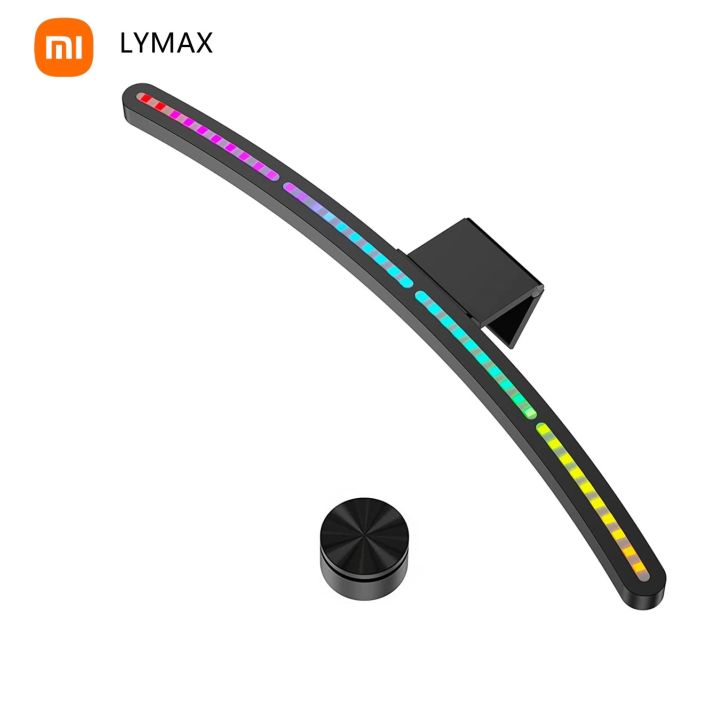 Xiaomi LYMAX RA97 Curved Monitor Light Bar with RGB Color Sound Sensitive Music- lampu monitor ...