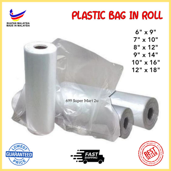 (1KG±/ROLL) PLASTIC BAG IN ROLL / Plastic Beg Gulung (Food/Vegetable ...