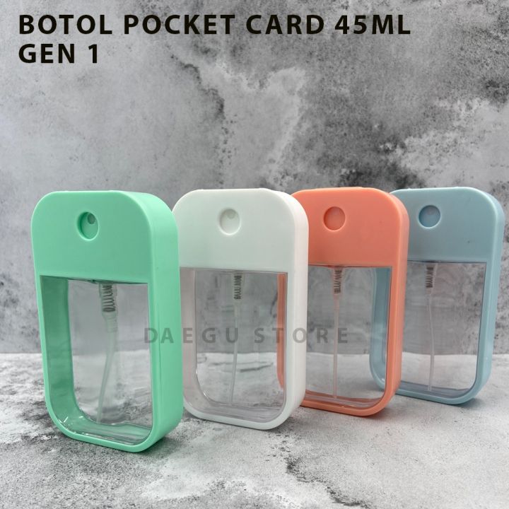Botol Spray Kotak 45ml Pocket Card Plastik Hand Sanitizer Parfum Warna ...