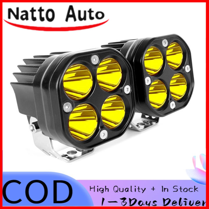 COD LED Square Mini Driving Light Fog Lights Auxiliary Lights Bumper ...