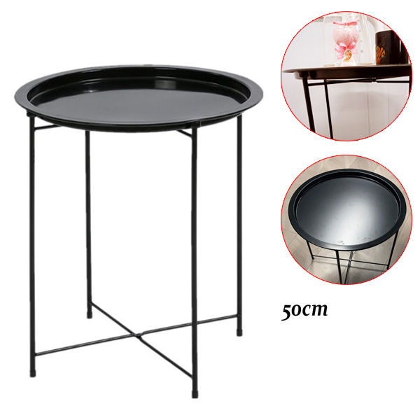 Modern Metal Round Table Folding Stand with Nonslip Rubber Portable ...