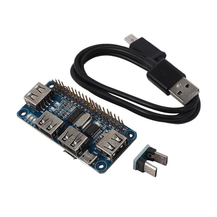 4 Ports USB HUB HAT For Raspberry Pi 3 / 2 / Zero W Extension Board USB To UART For Serial ...