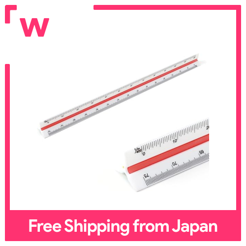 Jimjis Triangular Scale 30cm Drafting supplies Scale ruler for general ...