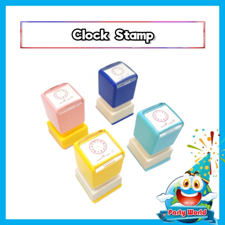 🎉 Student Creative Small Clock Stamp Clock Learning Seal Kindergarten ...
