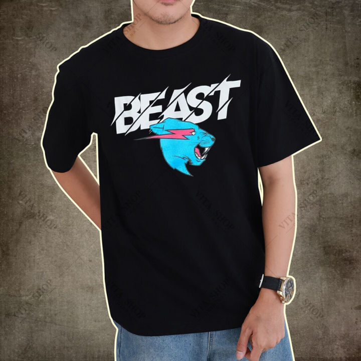Ofdcha74hggcni45 เสื้อยืด พิมพ์ลาย MR BEAST CAT Lightning Youtuber ...