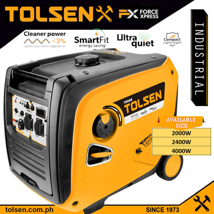 Tolsen Ultra Quiet Digital Inverter Generator (2000W | 2400W | 4000W ...