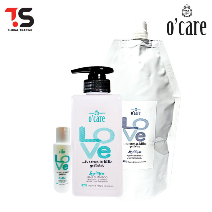 O'CARE Love More Hair Shampoo (97% Organic) 500ml (For Thinning Hair ...