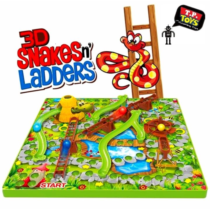 NEW 3D SNAKE n' LADDER เกมส์กระดาน เกมส์บันไดงูใหม่ สนุกไฉไลกว่า | Lazada.co.th