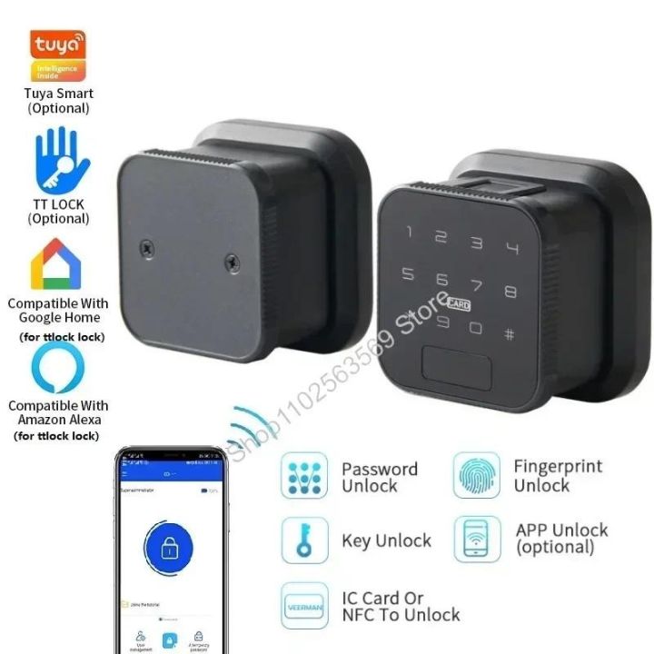 Tuya WIFI Smart Door Lock TTlock BLE Fingerprint Lock Fingerprint Password IC Card NFC Key APP ...