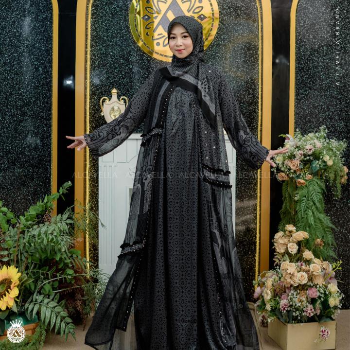 Mikaila Dress Set Hijab Series - Alcavella | Baju Gamis Wanita Muslim ...