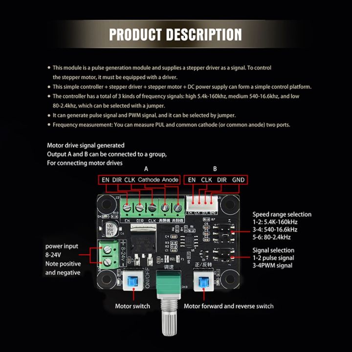【LC3B】-MKS OSC V1.0 Stepper Motor Drive Simple Controller Pulse PWM Signal Generator Module ...