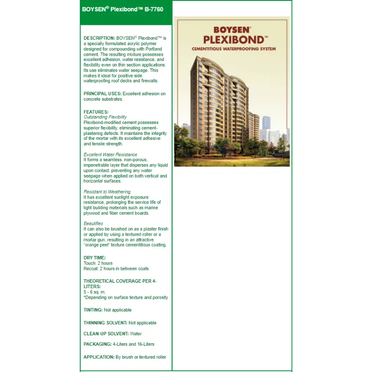 Boysen Plexibond Cementitious Waterproofing System 4 Liters (Gallon) B ...