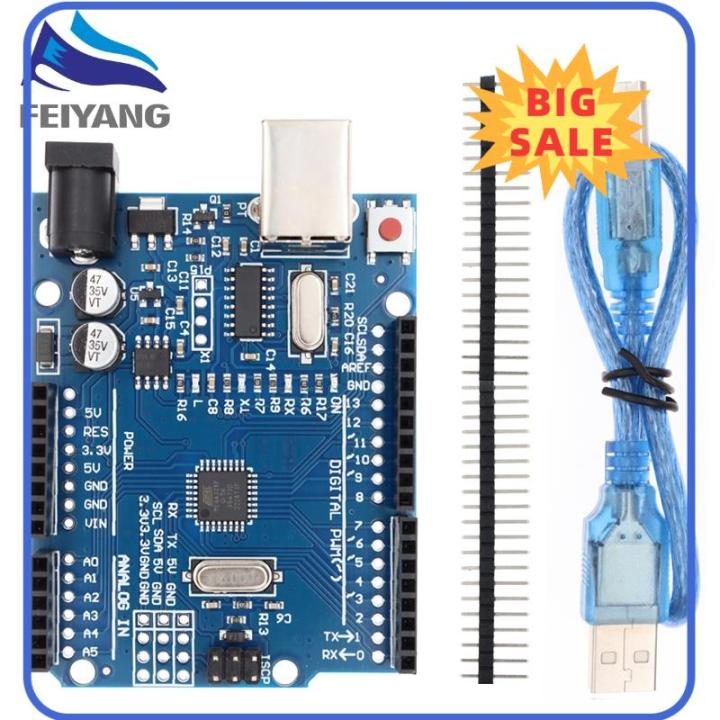 ⭐ [100% ORIGINAL] ⭐ UNO R3 SMD- Atmel ATMEGA328P168P V3 - Extra IO ...