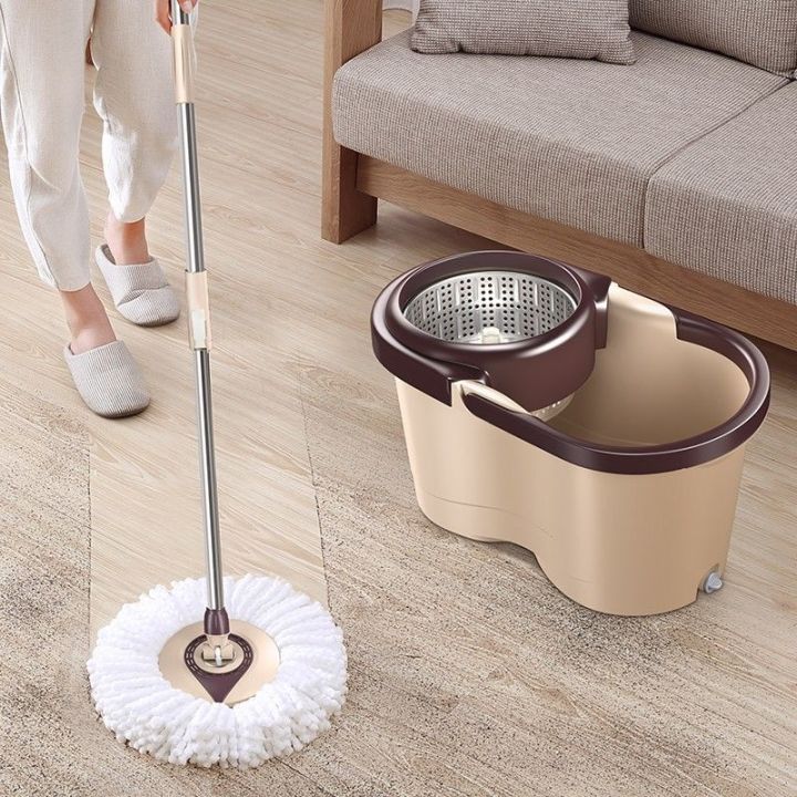 Mop With Spinner and Bucket Magic Spin Tornado Mop 360 Easy Rotating Map Floor Cleaning Flat Mop ...