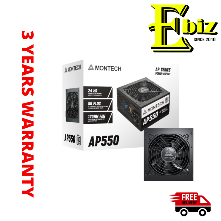 MONTECH AP550 80 Plus White 550W ATX Power Supply | Lazada