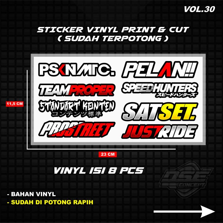 Sticker Print cutt Stiker racing Pack stiker motor Variasi | Lazada ...