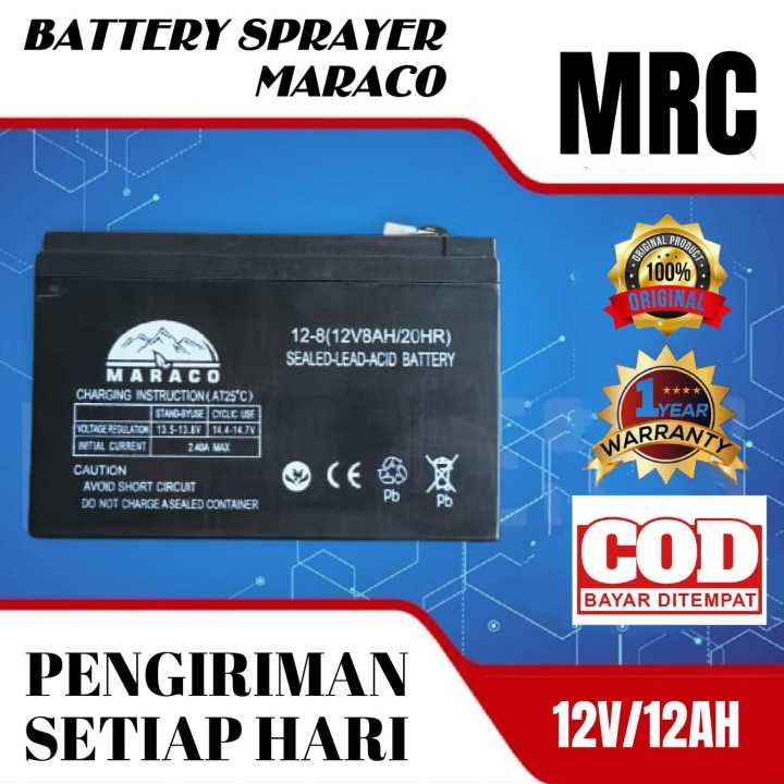 AKI UPS MARACO power 8ah 12v BATTERAI UPS aki kering baterai maraco ...