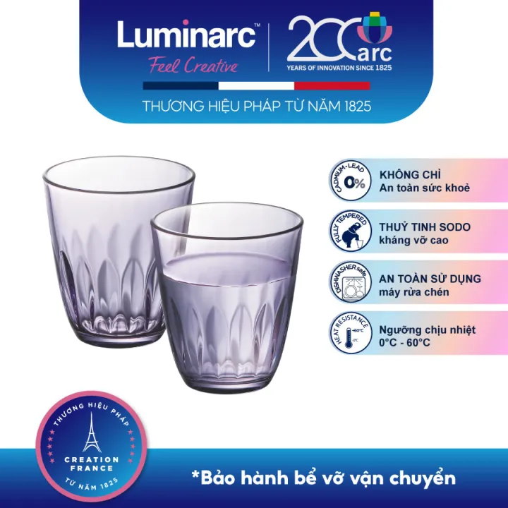 Bộ 6 Ly Thuỷ Tinh Luminarc Neo Purple 310ml | Lazada.vn