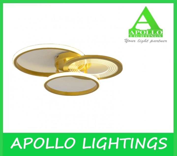 APOLLO CEILING LAMP 3WAY LED WITH REMOTE CL-EK2163R 76W | Lazada PH