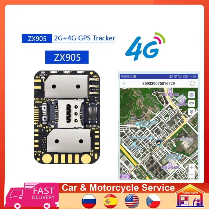 Mini GPS Tracker ZX905 2G + 4G Chip LTE CAT-1 Tracking PCBA GPS Module ...