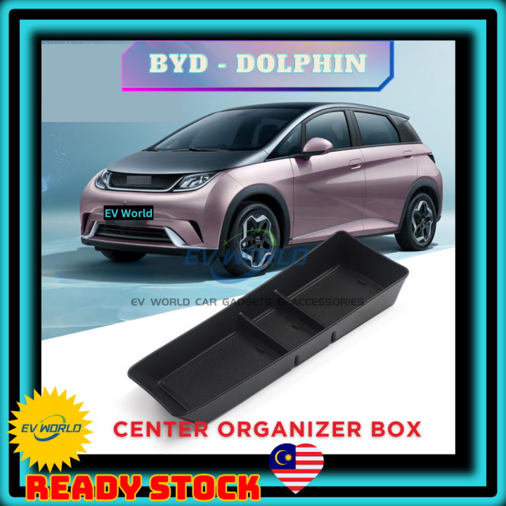 【B124】Kotak Penyimpanan Konsol Tengah BYD Dolphin Armrest Storage Box ...