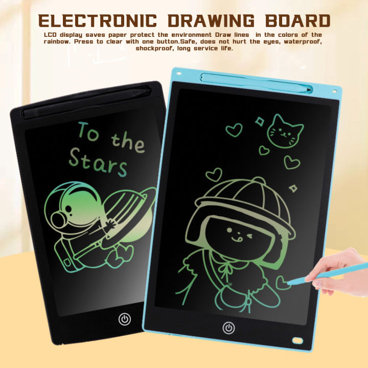 New Ultra Thin 8.5/12 inch LCD Writing Tablet Smart One Button Erase ...
