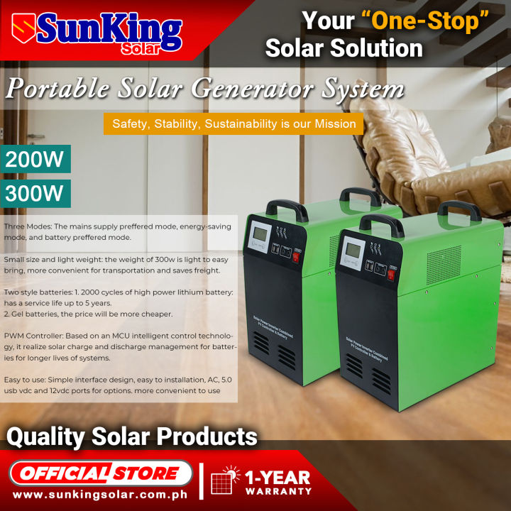 Portable Solar Generator 200watts 300watts Sunkingsolar Sunking Solar ...