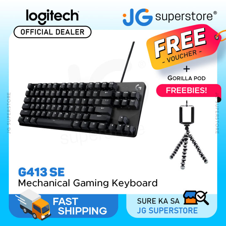 Logitech G413 SE Tactile Mechanical Gaming Keyboard with LED Lightning ...