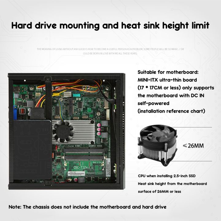 TX06 Desktop Mini ITX Case Mini Game Computer Chassis HTPC Chassis for ...