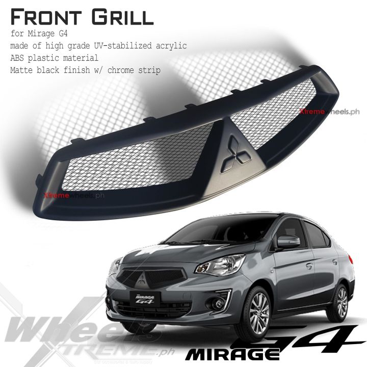 Mirage G4 GLX and GLS 2014-2020 Front Grille Thailand Made Matte black ...
