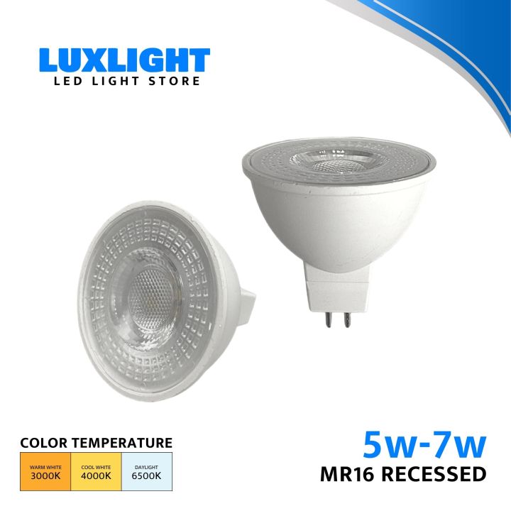 Lux Light MR16 Spot Light Bulb 5W-7W (Warm White, Neutral White ...