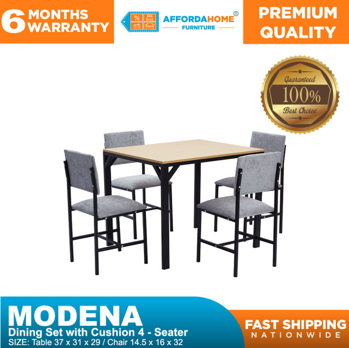 Modena Dining Set With Cushion - Affordahome Furniture | Lazada PH