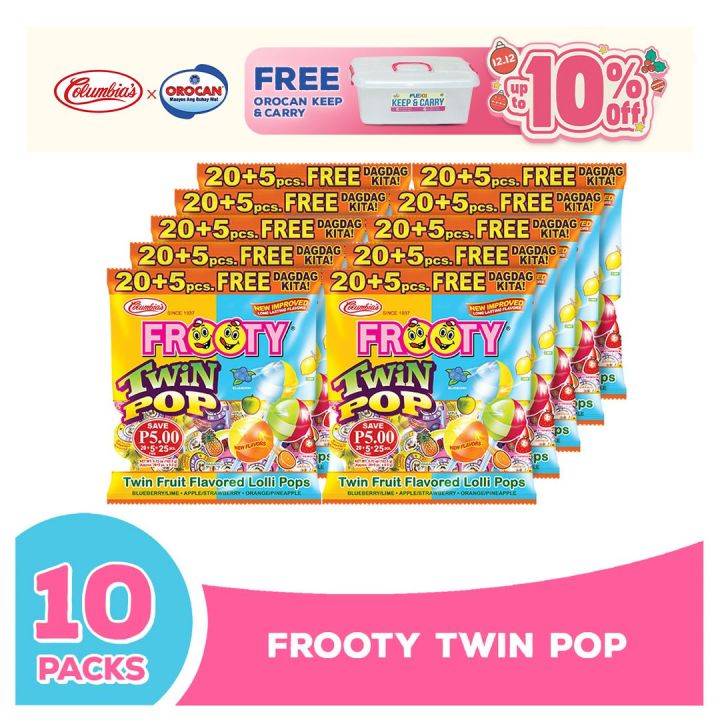 Columbia Candies: Frooty Twin Pop Bundle of 10 | Lazada PH