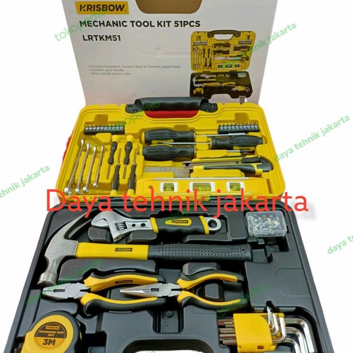 dt promo Krisbow mechanic toolkit 51pcs - tool kit 51pcs set original ...