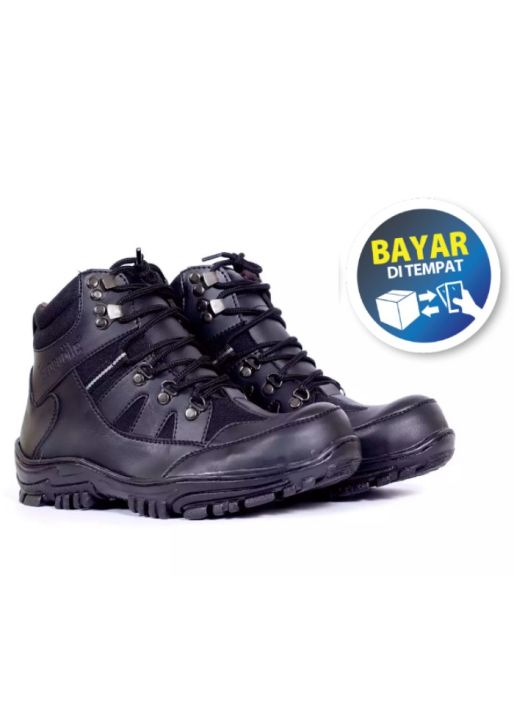 BEST SELLER Sepatu Safety Boot Tinggi Pria Ujung Besi Kuat Crocodille ...