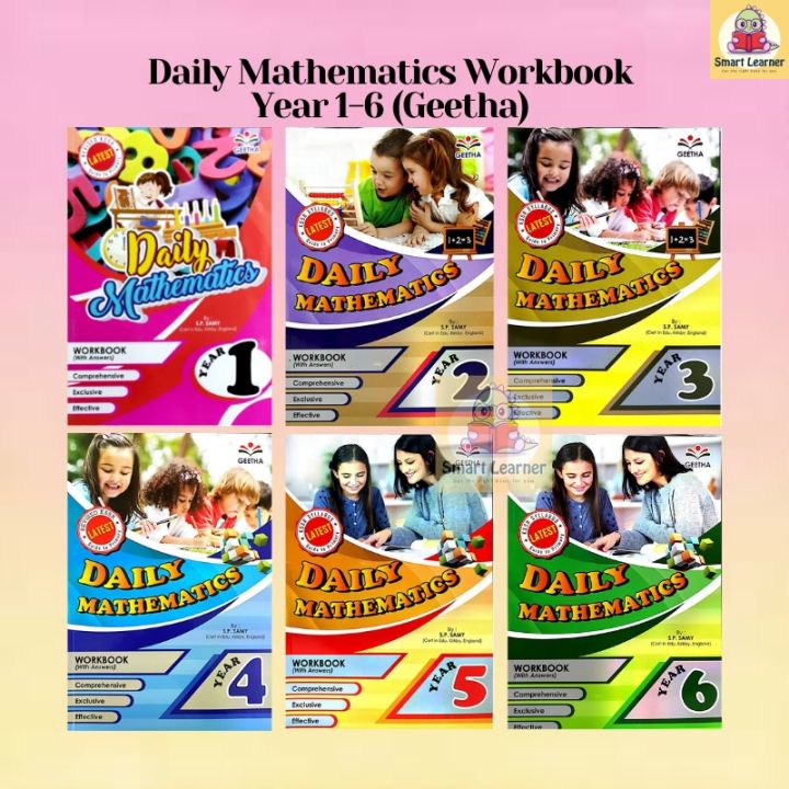 [SB] Daily Mathematics Workbook Year 1 2 3 4 5 6 (Geetha) | Lazada