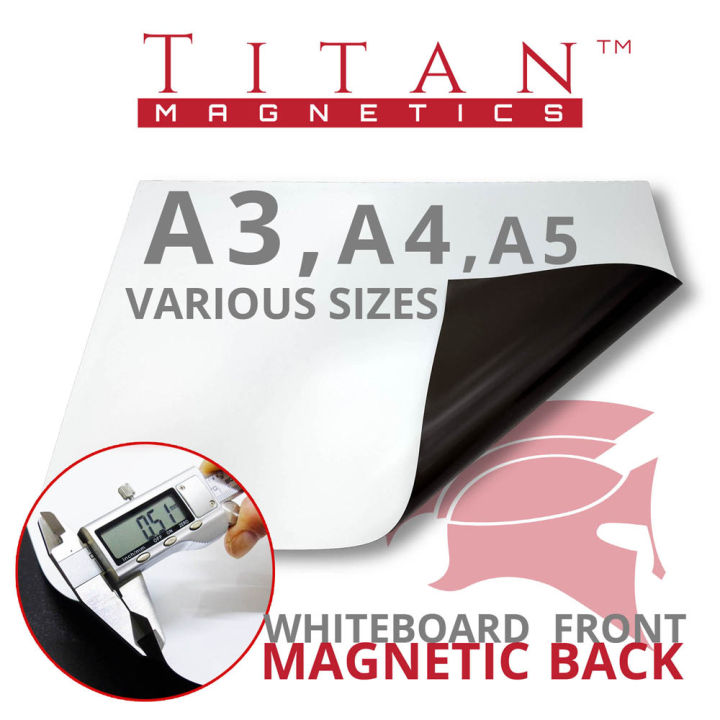 Flexible Magnetic Whiteboard – Magnetic Back A3, A4 Sizes Attach to ...