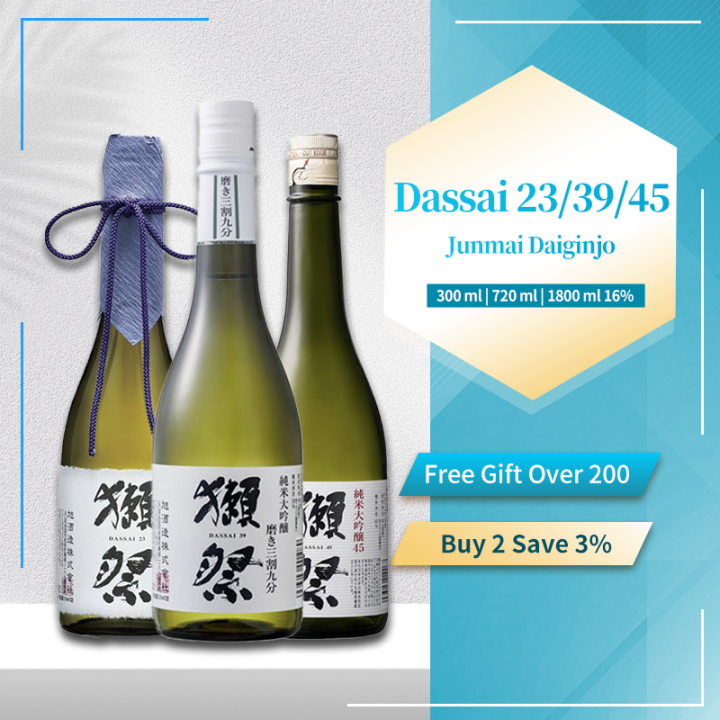 Assorted Dassai 23 39 45 SG Official Export Junmai Daiginjo Sake 180ml 16% Japanese Sake 獺祭 ...